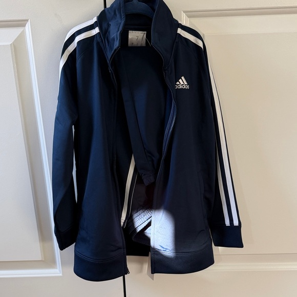 adidas | Matching Sets | Adidas Dark Blue Track Suit With White Stripes ...